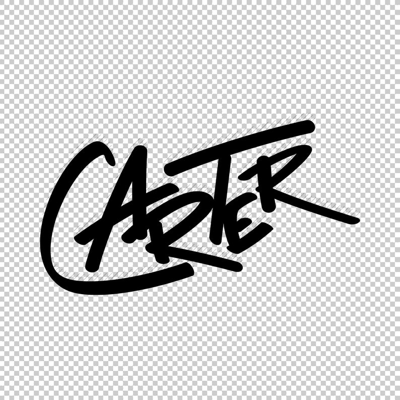 CARTER Graffiti Name, Street Art Urban Wall Tag Style Font, Digital PNG ...