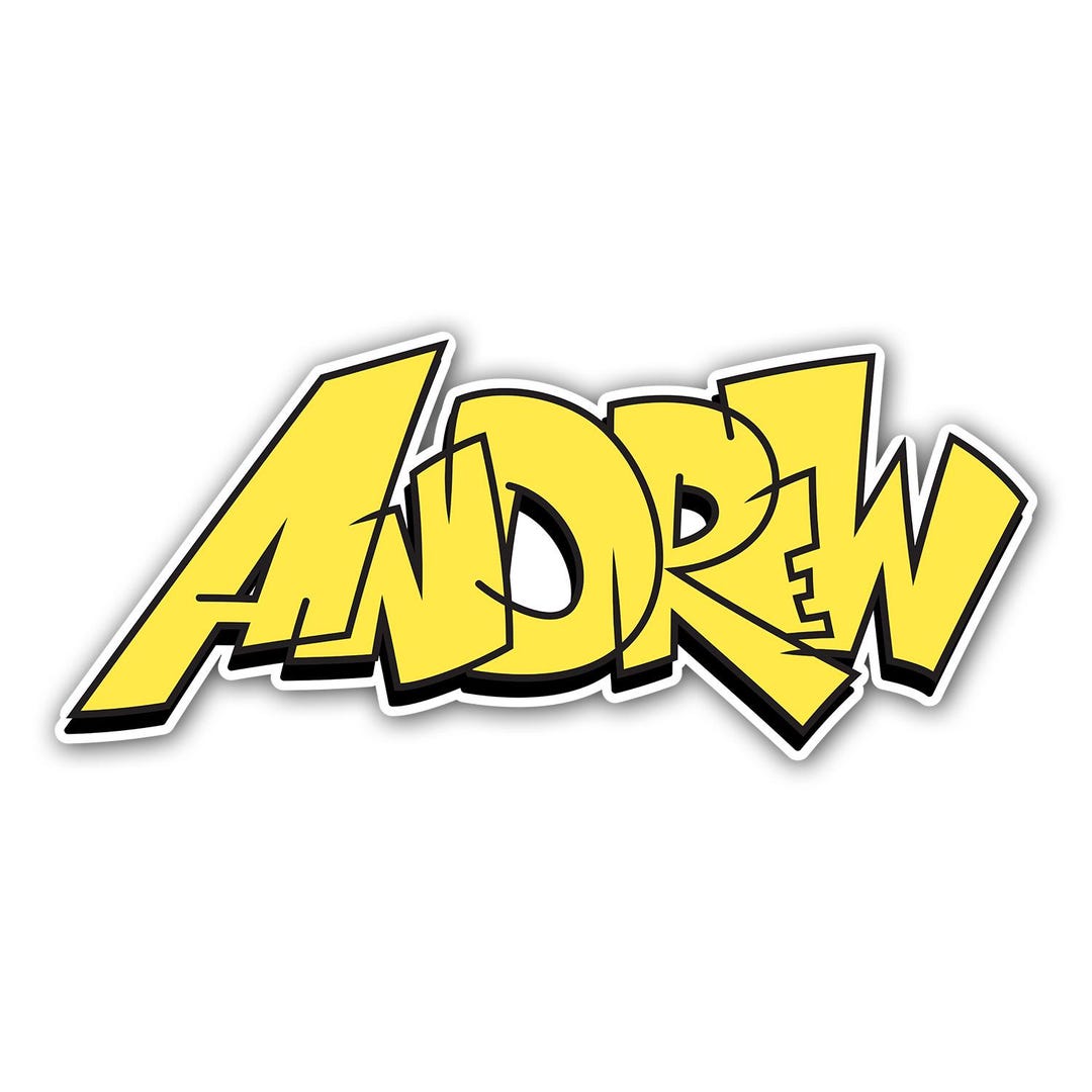 ANDREW Graffiti NAME - Street Art Urban Wall TAG - Layered Vector ...