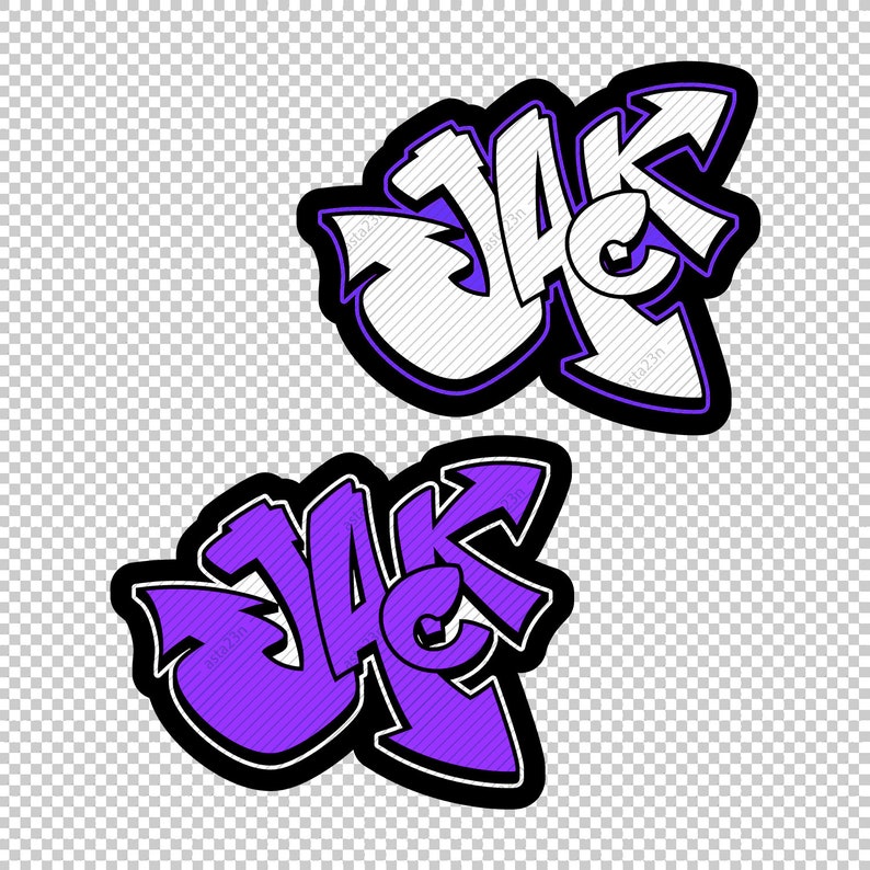 JACK Graffiti Name, Street Art Urban Wall Tag Style Font, Digital PNG ...