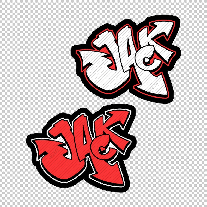 JACK Graffiti Name, Street Art Urban Wall Tag Style Font, Digital PNG ...