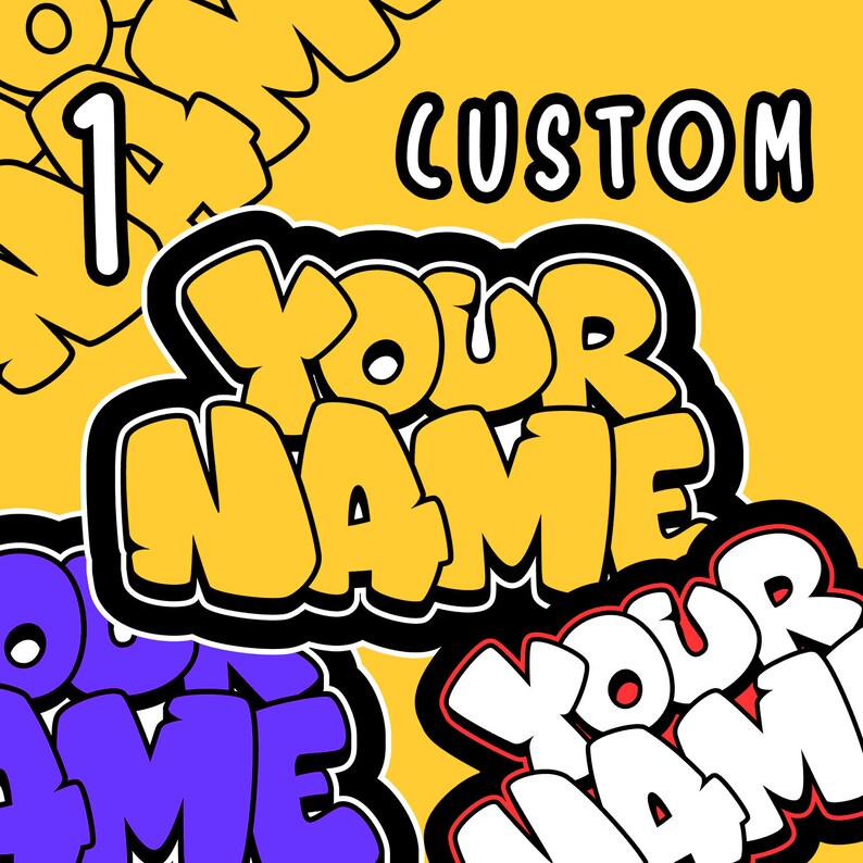 CUSTOM Graffiti NAME 1, Street Art Urban Wall Tag Style Font, Digital ...