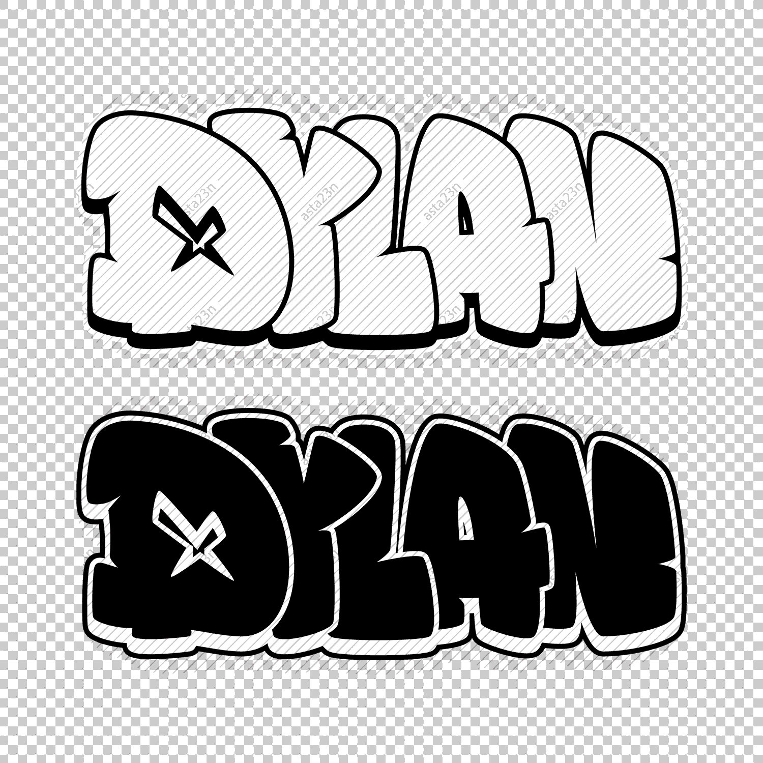 DYLAN Graffiti Name, Street Art Urban Wall Tag Style Font, Digital PNG ...
