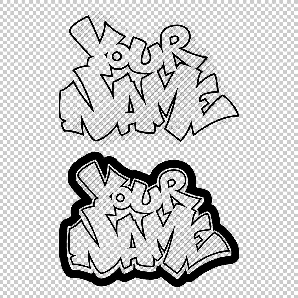 CUSTOM Graffiti NAME 3, Street Art Urban Wall Tag Style Font, Digital ...