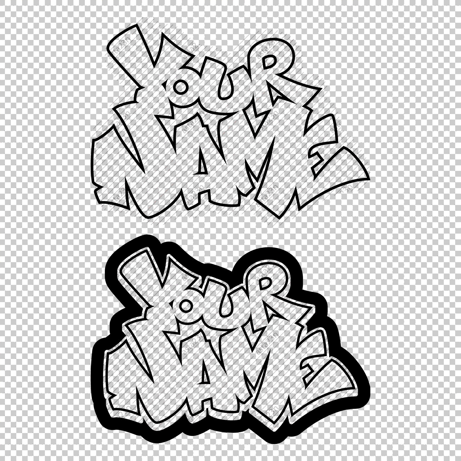 CUSTOM Graffiti NAME 3, Street Art Urban Wall Tag Style Font, Digital ...