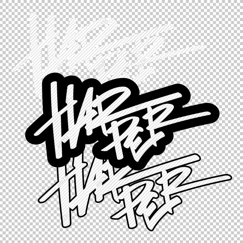 HARPER Graffiti Name, Street Art Urban Wall Tag Style Font, Digital PNG ...