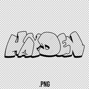 HAYDEN Name in GRAFFITI Drawing, Street Art Urban Wall Tag Style ...