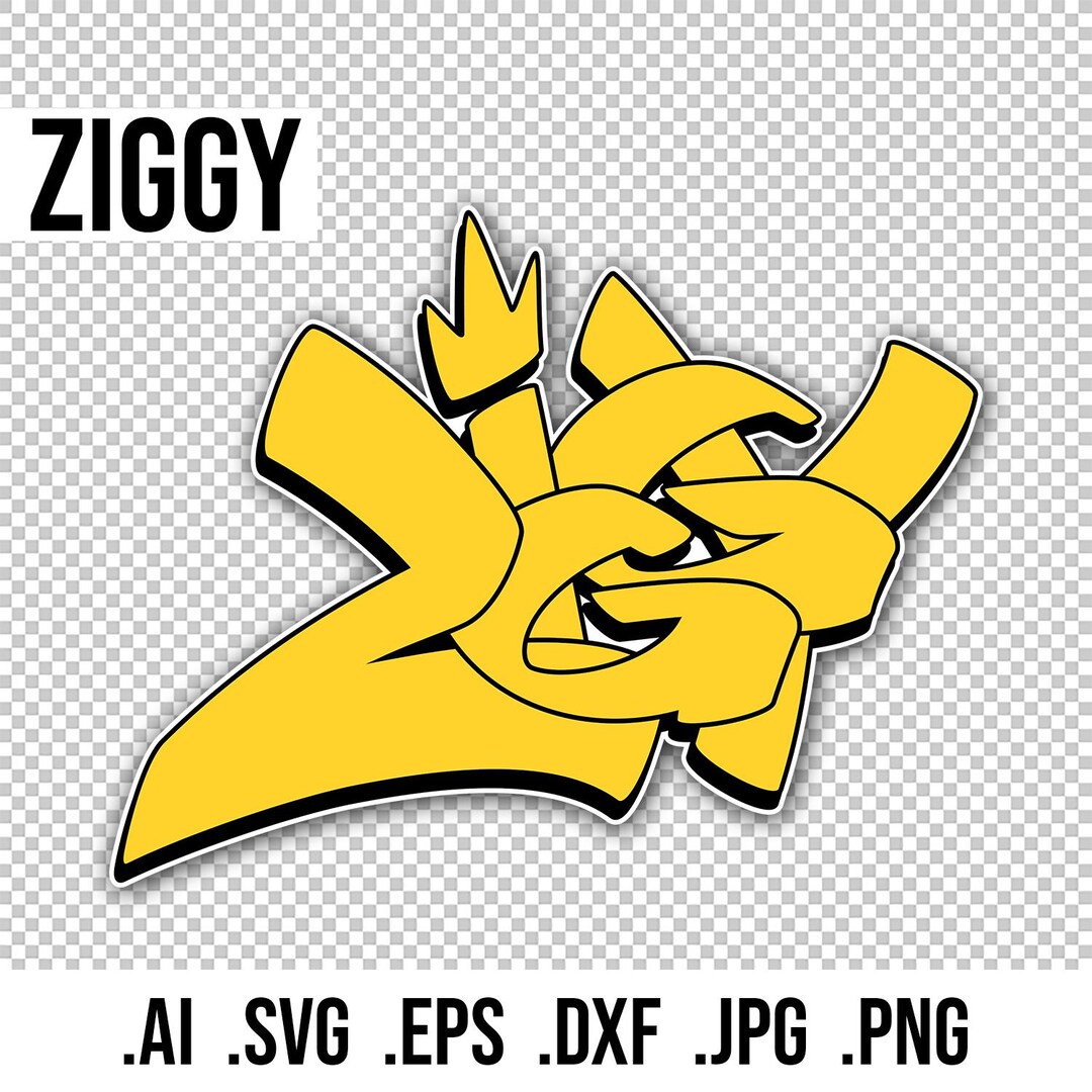 ZIGGY Graffiti NAME - Street Art Urban Wall TAG - Layered Vector ...