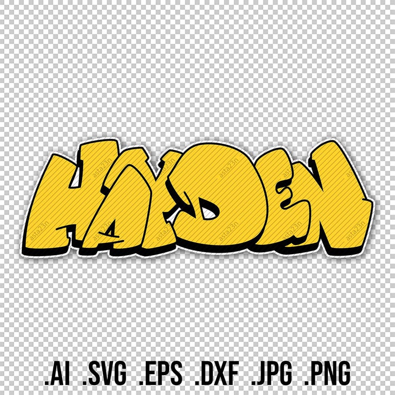 HAYDEN Name in GRAFFITI Drawing, Street Art Urban Wall Tag Style ...
