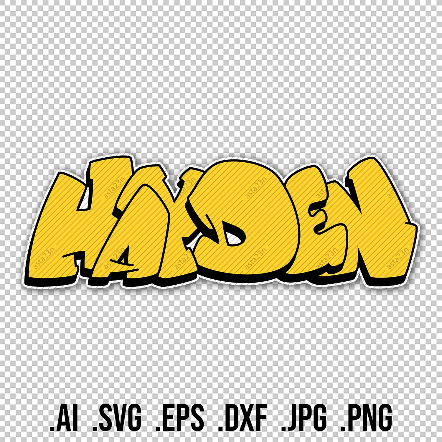 HAYDEN Name in GRAFFITI Drawing, Street Art Urban Wall Tag Style ...