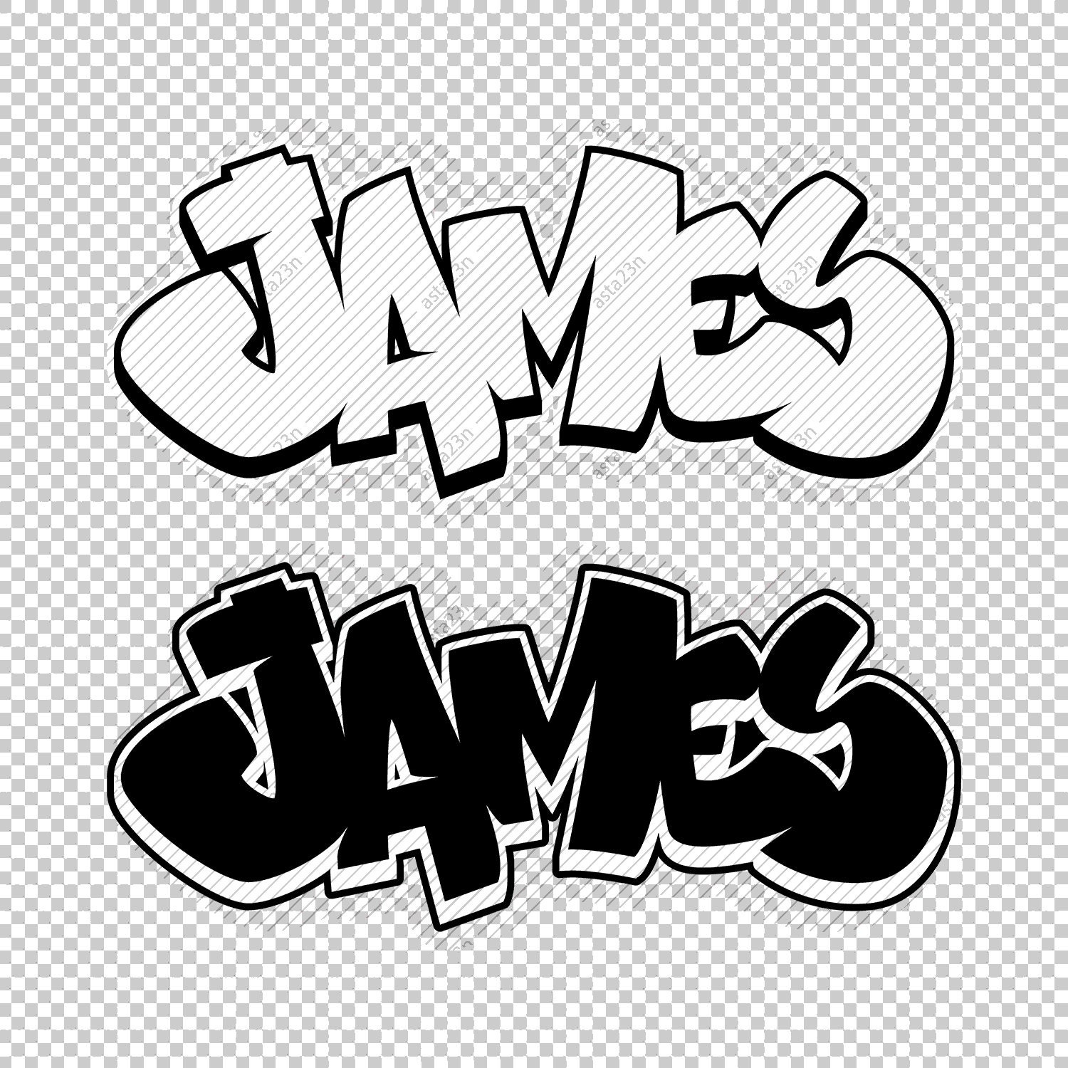 JAMES Graffiti Name, Street Art Urban Wall Tag Style Font, Digital PNG ...