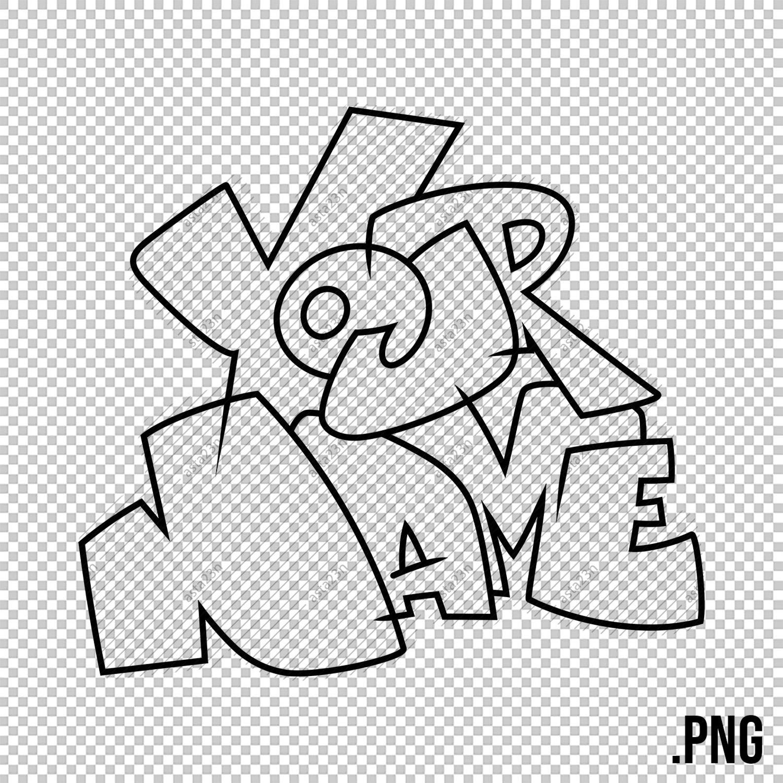 CUSTOM Graffiti NAME - Street Art Urban Wall TAG - Layered Vector ...