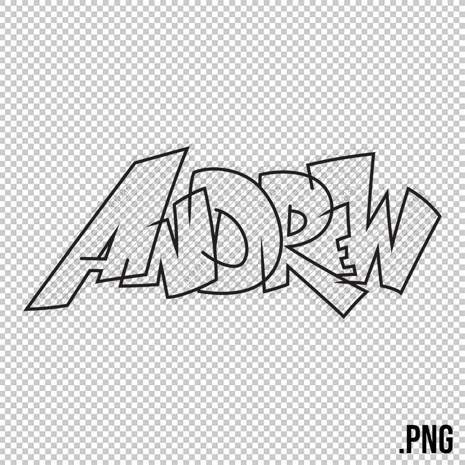 ANDREW Graffiti NAME - Street Art Urban Wall TAG - Layered Vector ...