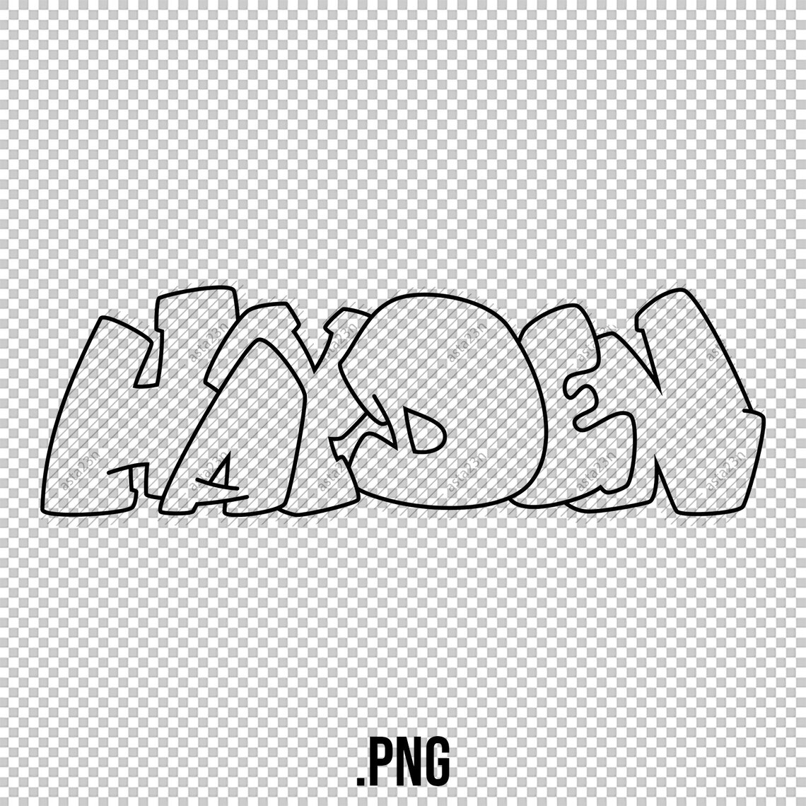 HAYDEN Name in GRAFFITI Drawing, Street Art Urban Wall Tag Style ...
