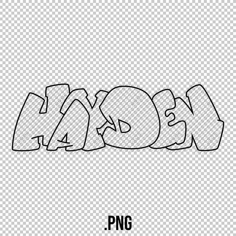 HAYDEN Name in GRAFFITI Drawing, Street Art Urban Wall Tag Style ...