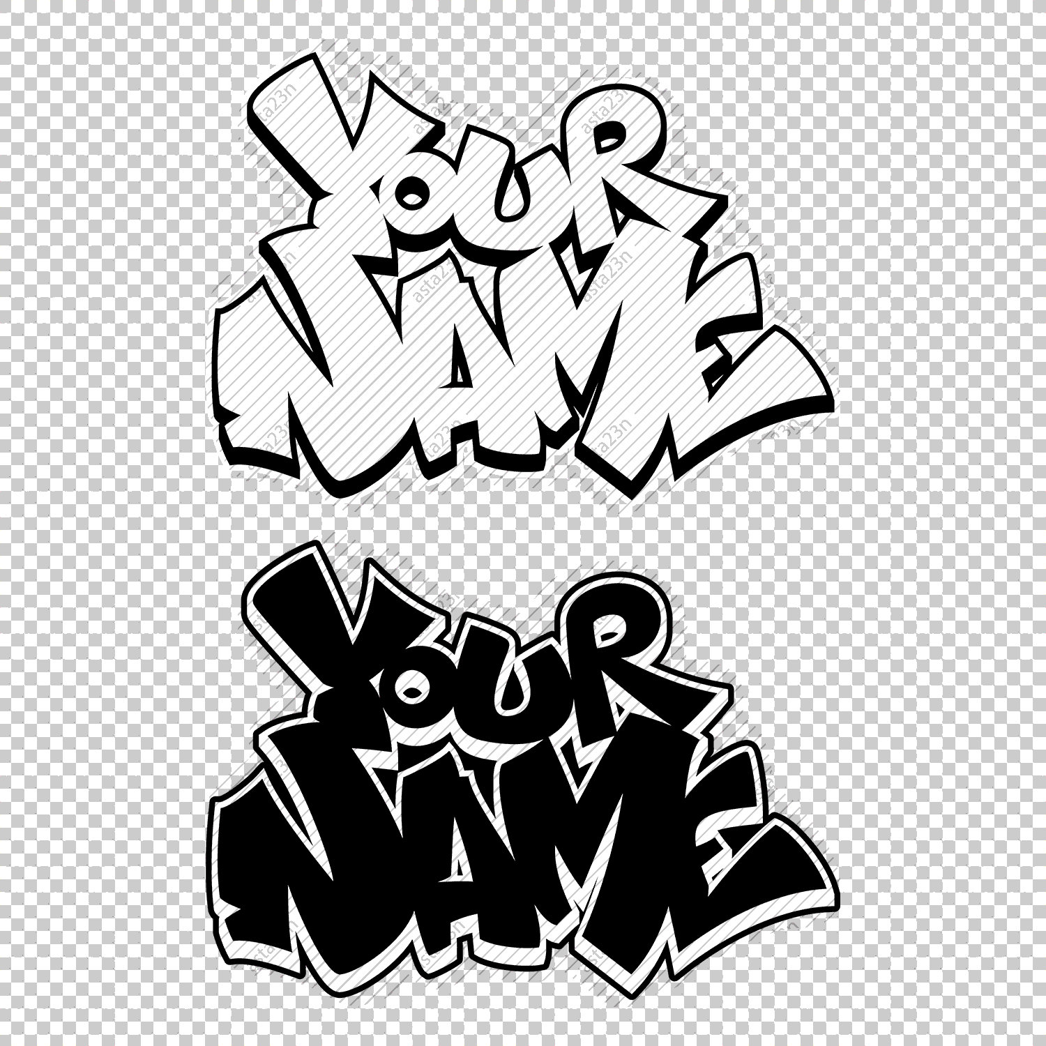 CUSTOM Graffiti NAME 3, Street Art Urban Wall Tag Style Font, Digital ...