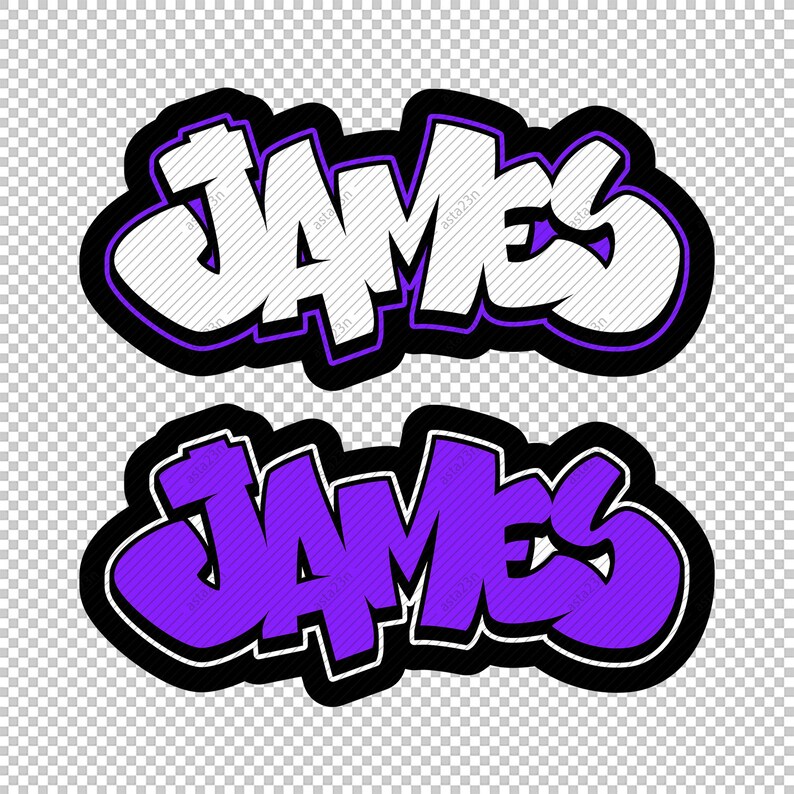 JAMES Graffiti Name, Street Art Urban Wall Tag Style Font, Digital PNG ...