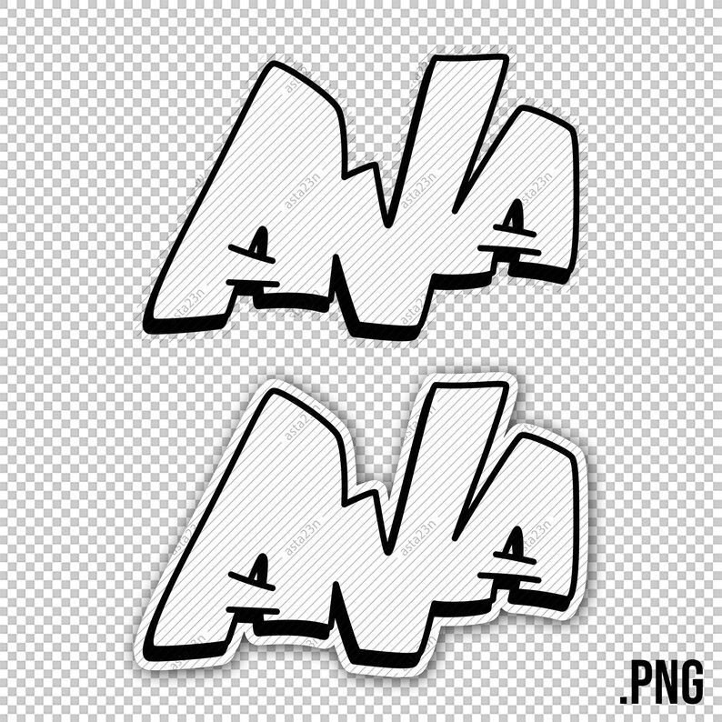 AVA Graffiti NAME - Street Art Urban Wall TAG - Layered Vector Download ...