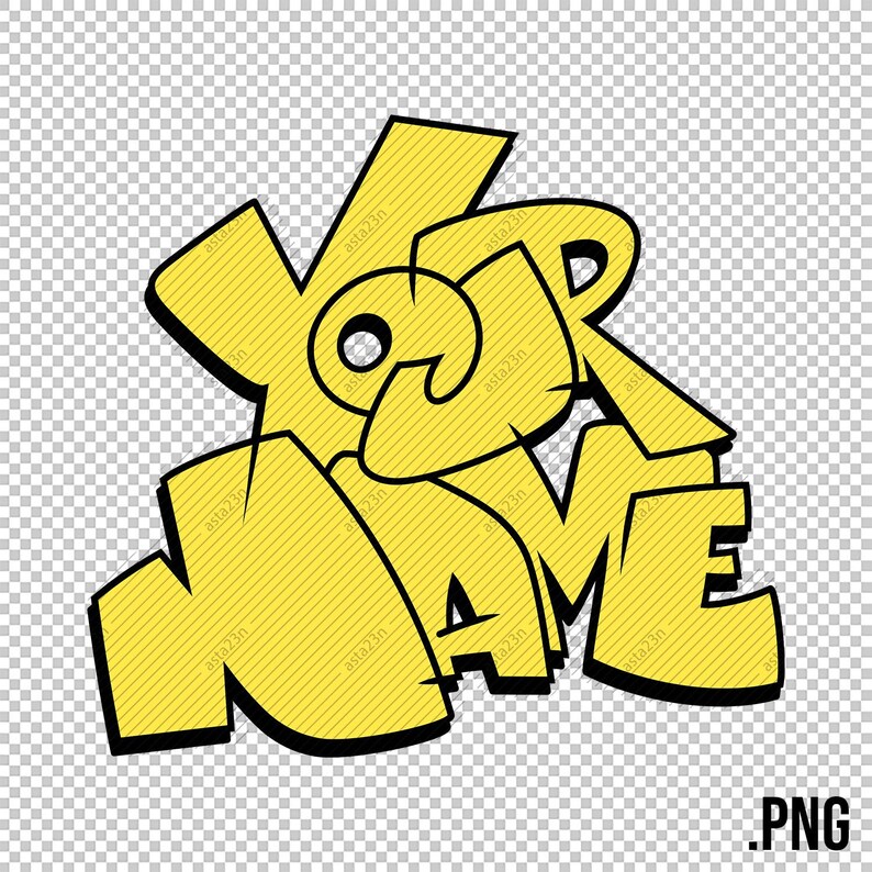 CUSTOM Graffiti NAME - Street Art Urban Wall TAG - Layered Vector ...