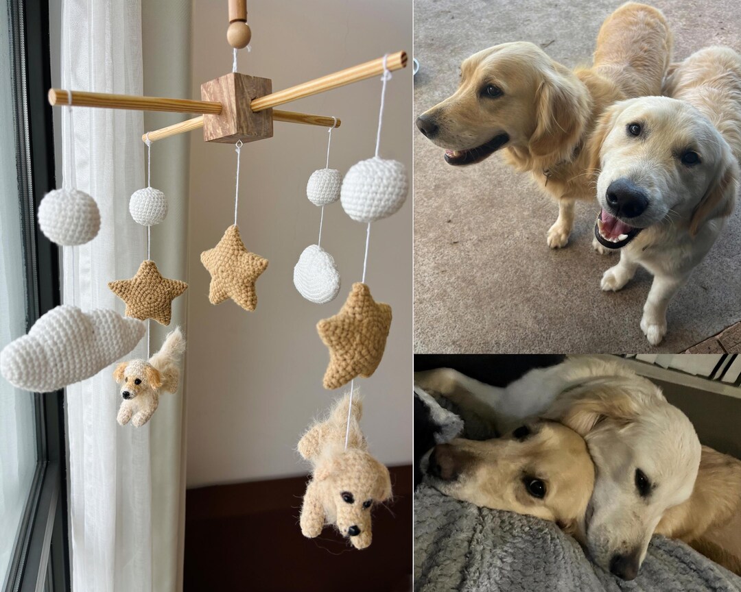 Custom Baby Mobile, Nursery Mobile, Hanging Felt Mobile, Puppy Mobile ...