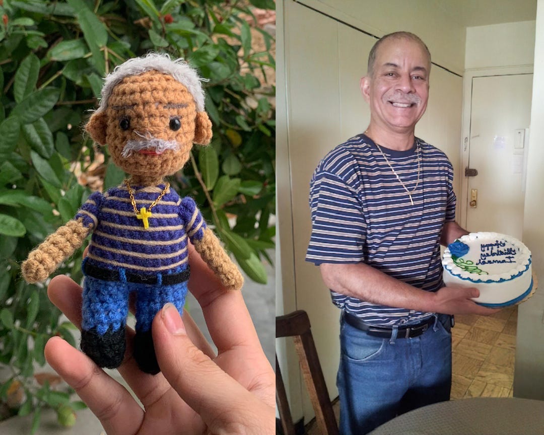 Custom Crochet Doll, Custom Family Portrait, Loss of Dad, Sympathy ...