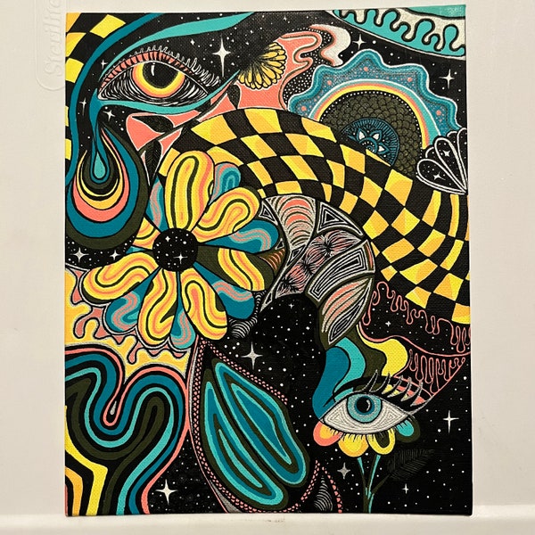 Trippy Canvas Art - Etsy