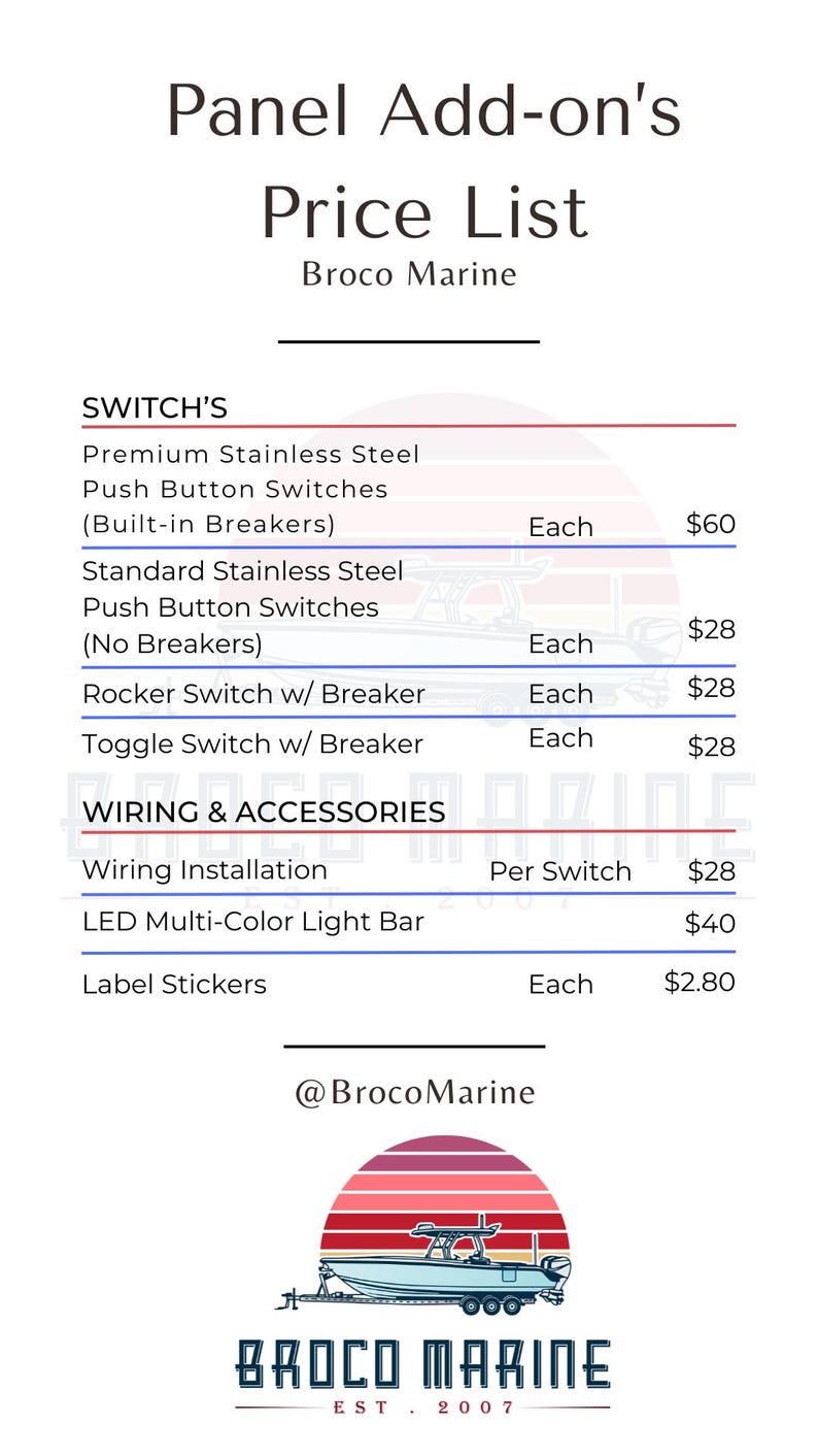 Custom Boat Dash Panel – Marine Dashboard Panel (made to Order) - Etsy