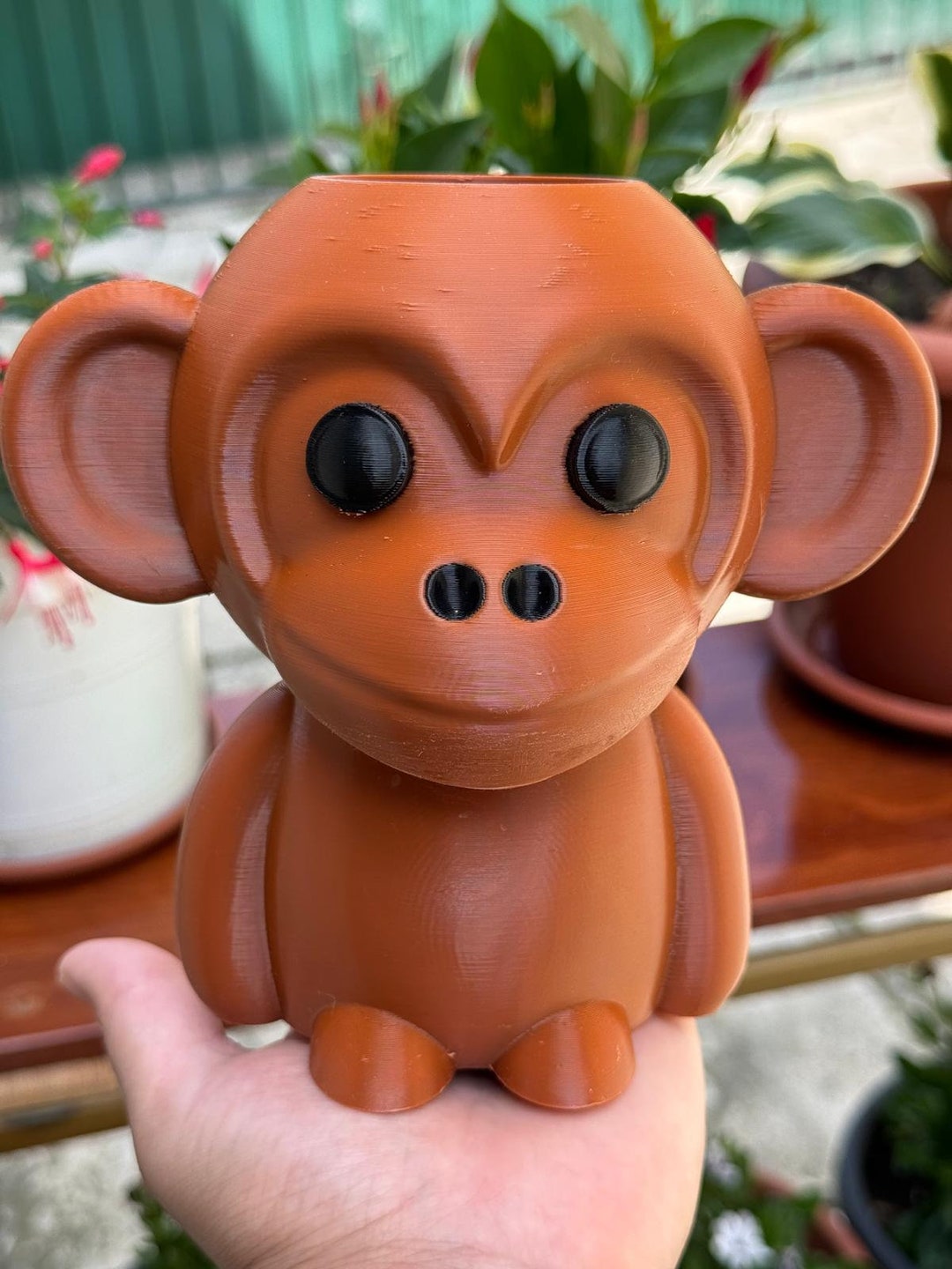 Adorable Monkey Shaped Vase 3D Printed PLA From Italy Perfect for ...