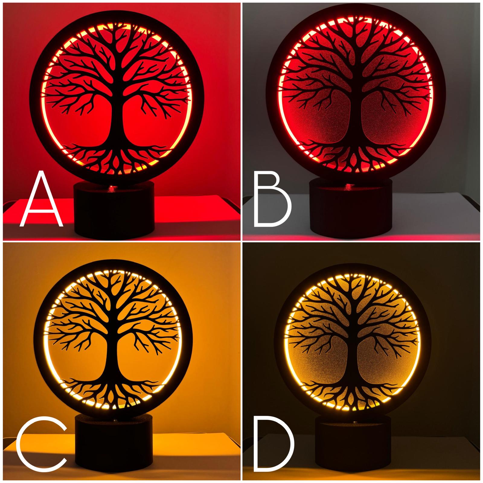 Lamp With Tree of Life Design 3D Printed LED - Etsy