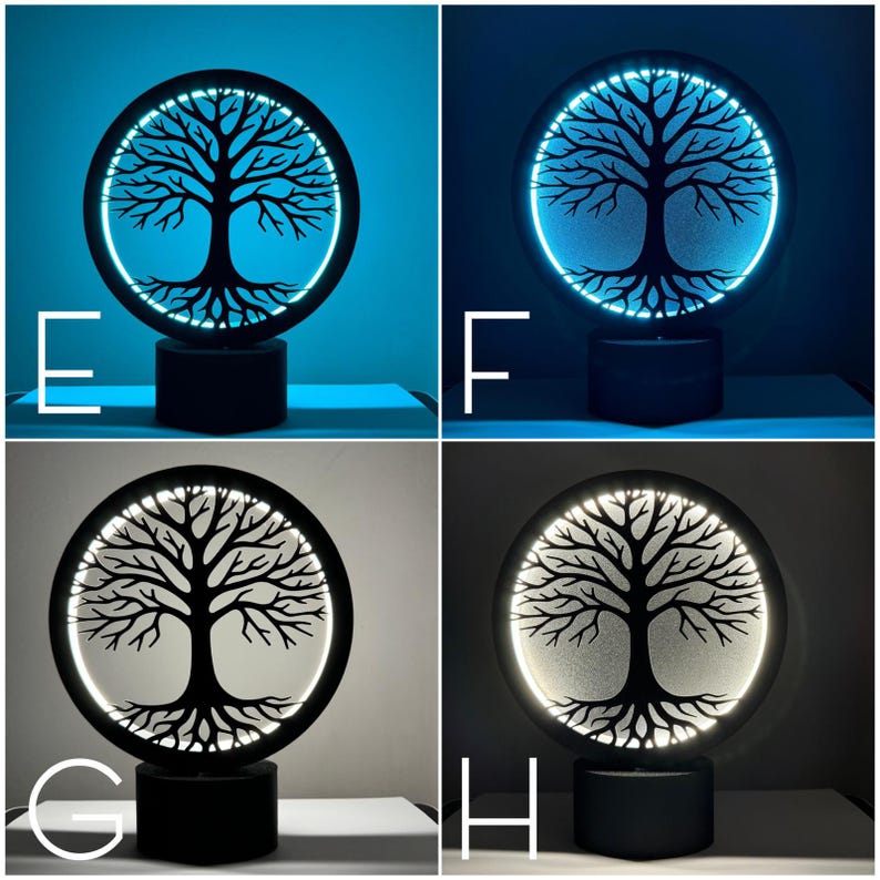 Lamp With Tree of Life Design 3D Printed LED - Etsy