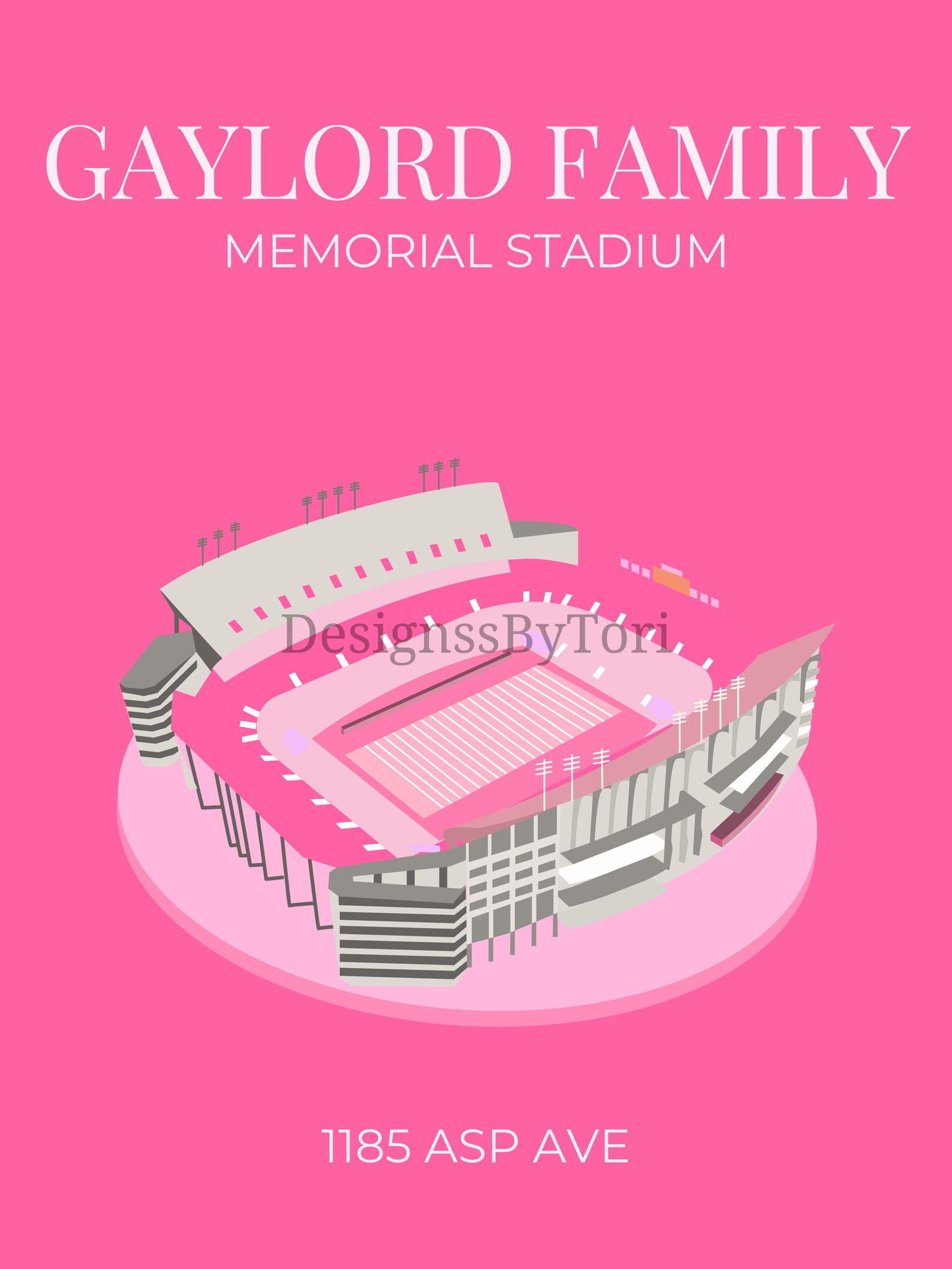 University of Oklahoma Pink Wall Art Set of 6 College Wall Art - Etsy