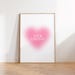 CUSTOM College Aura Heart Print | College Wall Art | Digital Download ...