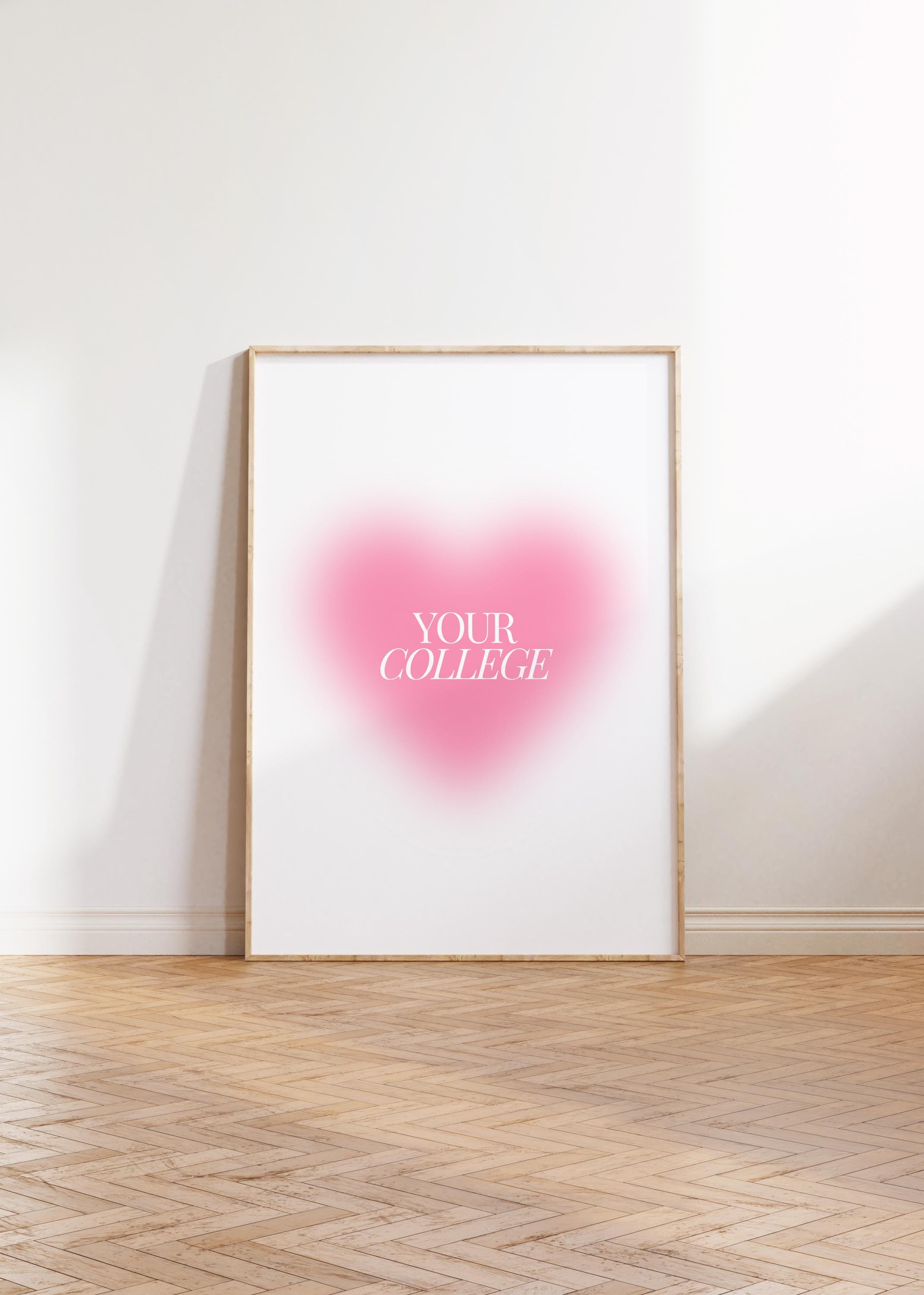 CUSTOM College Aura Heart Print College Wall Art Digital Download Print ...