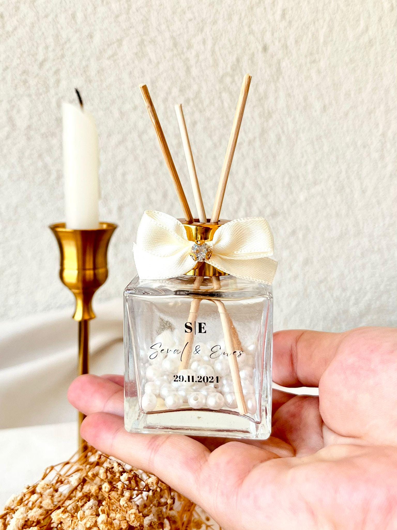 Wedding Reed Diffuser Favors - Personalized Room Fragrance - Gift for ...