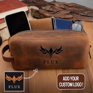Custom Leather Military Toiletry Bag, Personalized Military Dopp Kit ...