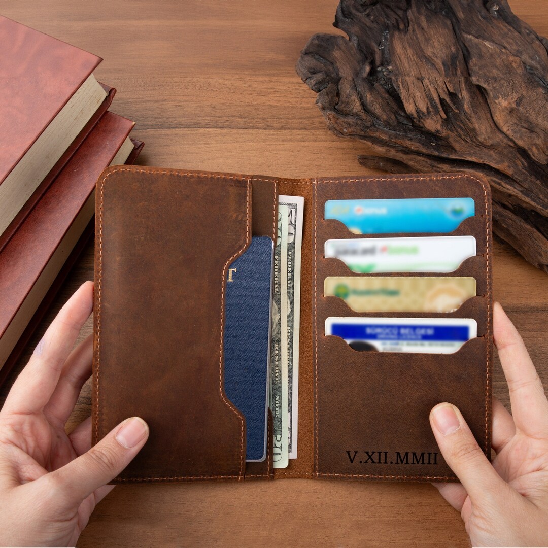 Leather Passport Cover Personalized, Leather Passport Holder, Passport ...