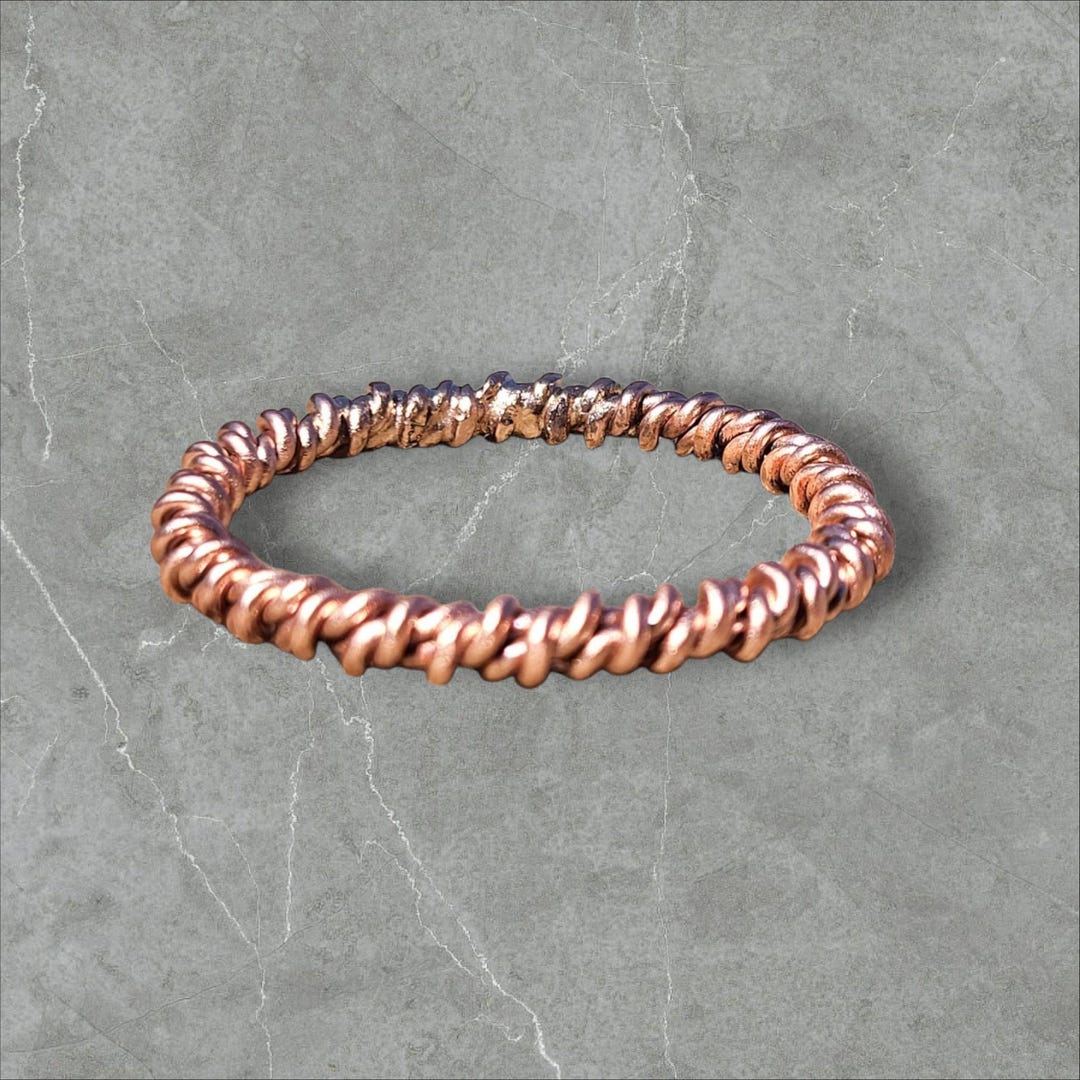 14g Round Copper Wire Double Twist Sacred Cubit Tensor Ring - Etsy