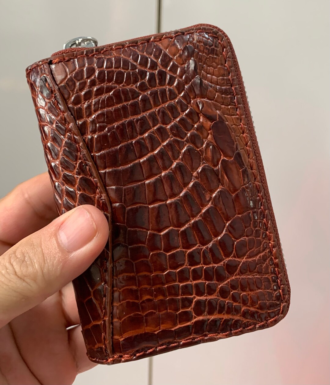 Genuine Crocodile leather card holder - Etsy 日本