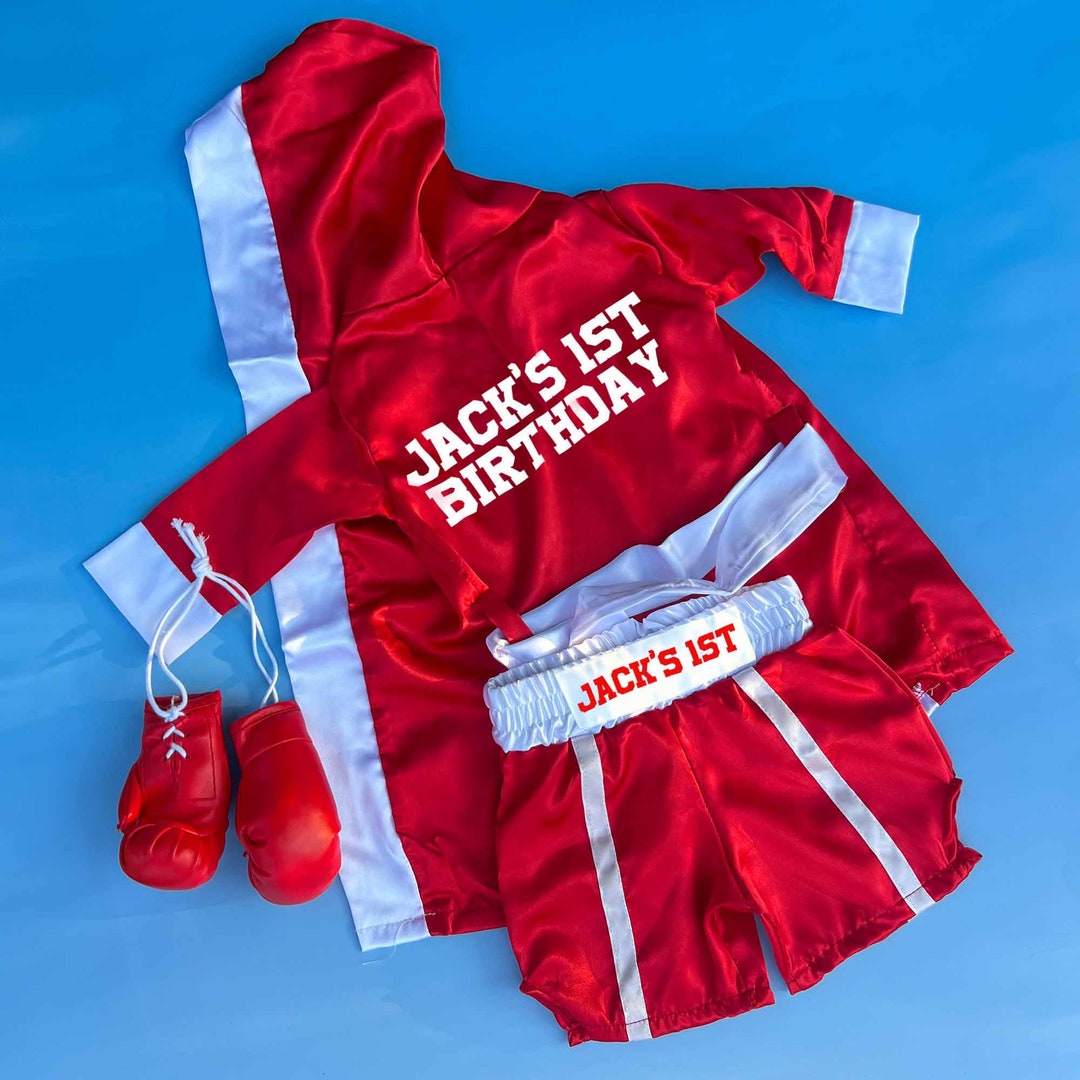 Personalised Boxing Outfit for Newborn Children, Unisex Baby Boxing ...