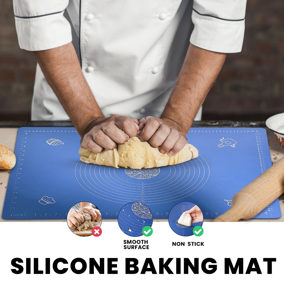 Silicon Baking Measuring Mat/kneading Board for Dough/blue, 27.55 ...
