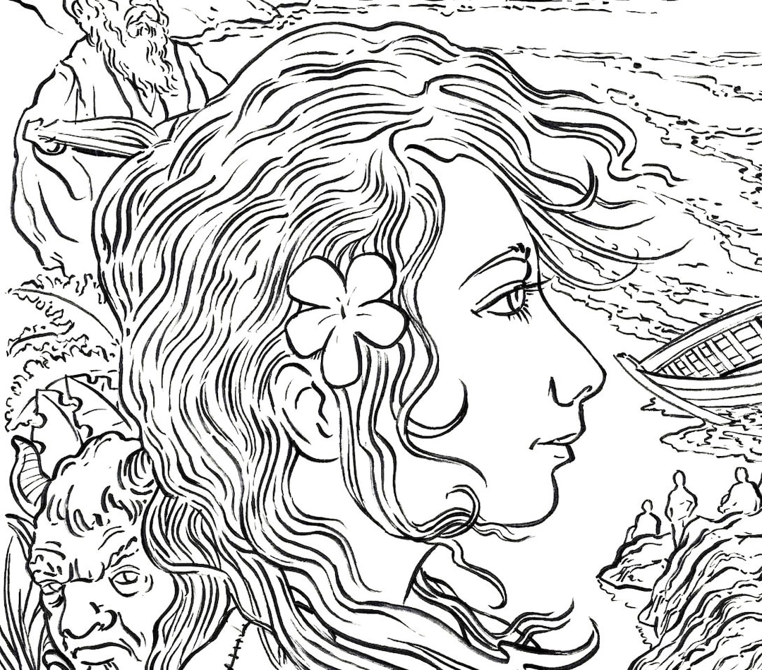 The Tempest - Coloring Page - Etsy