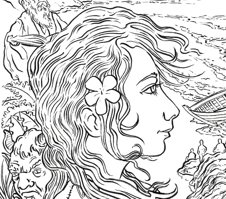 The Tempest - Coloring Page - Etsy