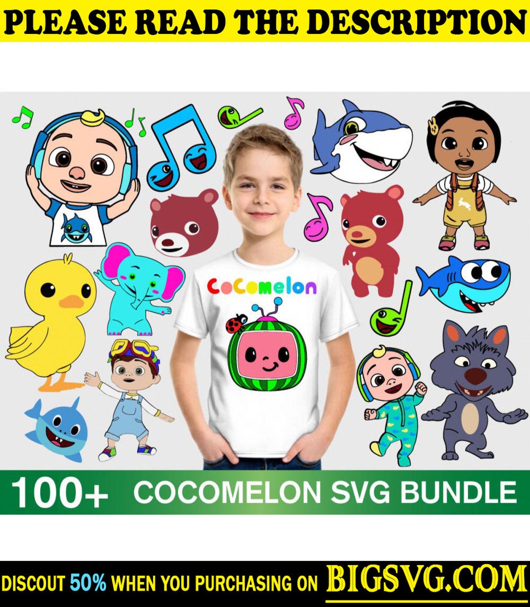 100 COCOMELON SVG BUNDLE, Layered Cartoon Svg,png,pdf, Vector, Sickers ...