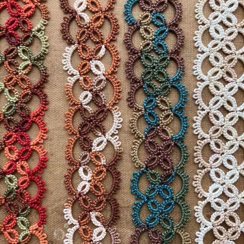 Tatted Bookmark in Earth Tones - Handmade Lace (one Bookmark) - Etsy