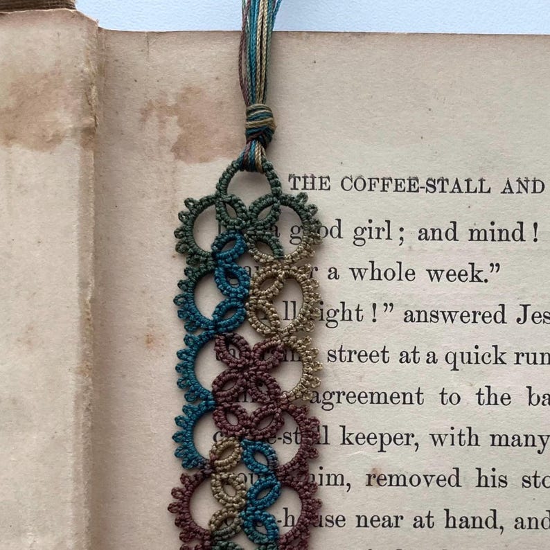Tatted Bookmark in Earth Tones - Handmade Lace (one Bookmark) - Etsy