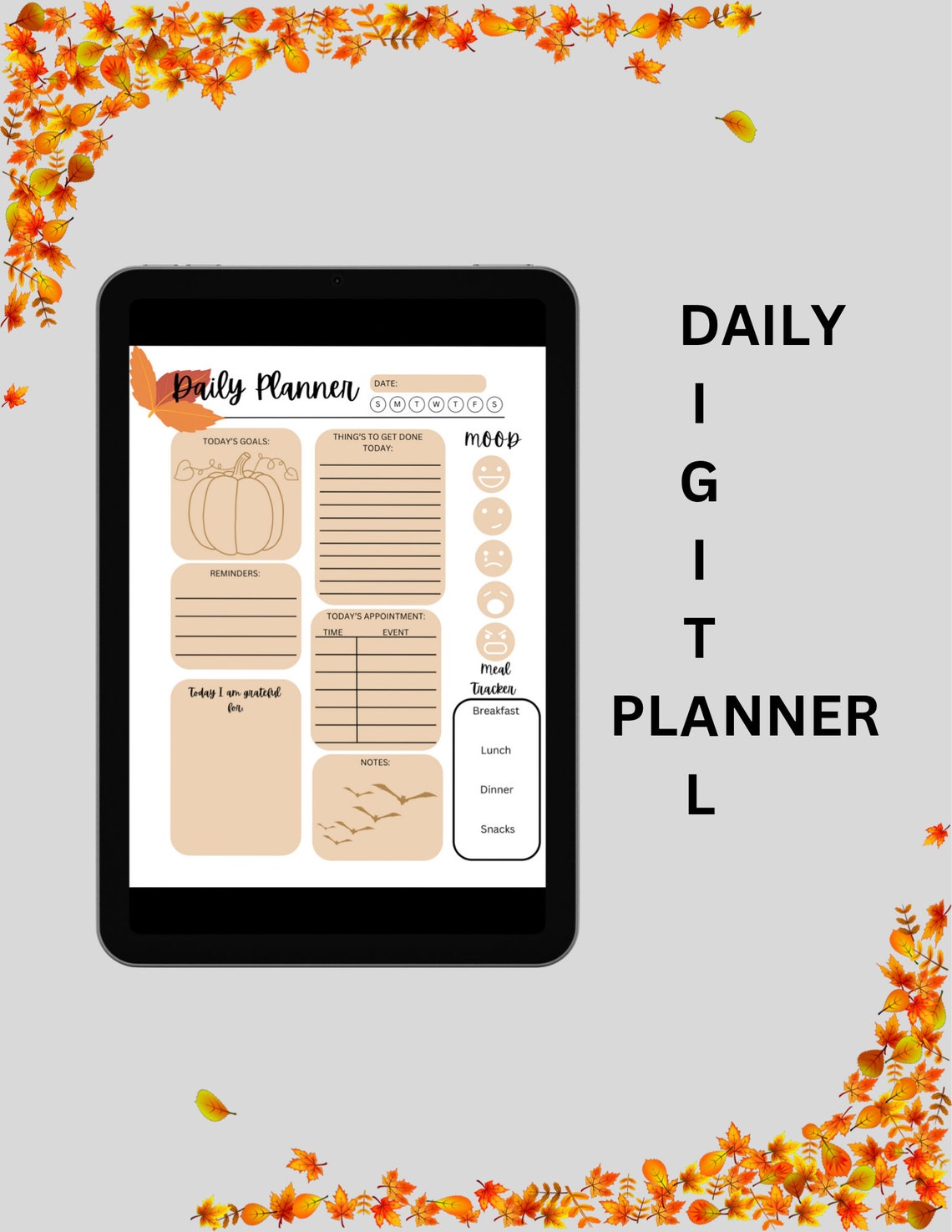 PRINTABLE DAILY PLANNER | Printable Productivity Day Planner for Work ...