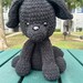Crochet Labrador, Dog Plushie, Dog Crochet Plushie, Black Labrador Dog ...