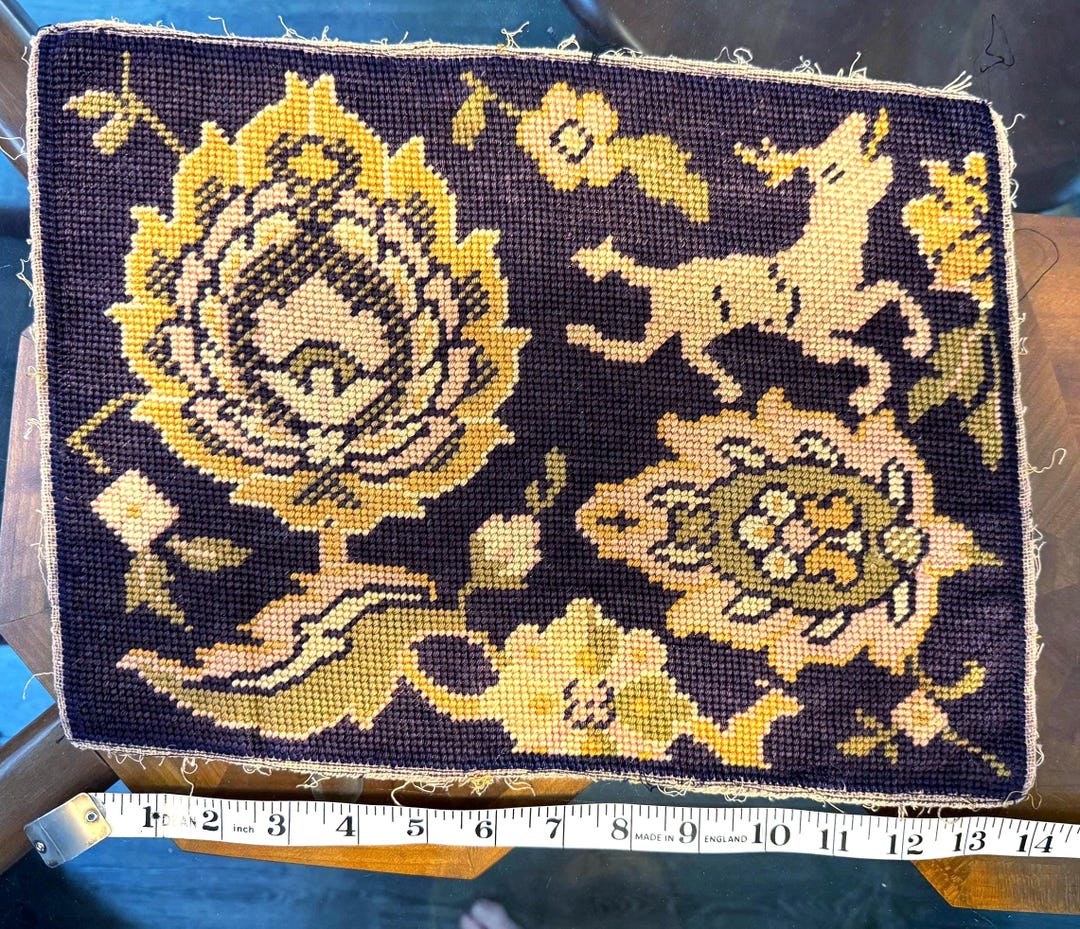 Traditional Needlepoint Completed, Blocked and Flattened - Etsy