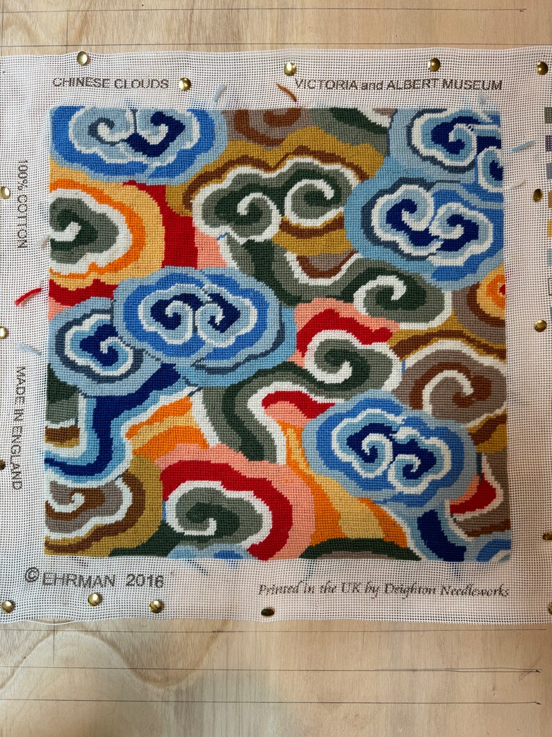 Chinese Clouds Ehrman Tapestries Needlepoint, Complete and Blocked - Etsy