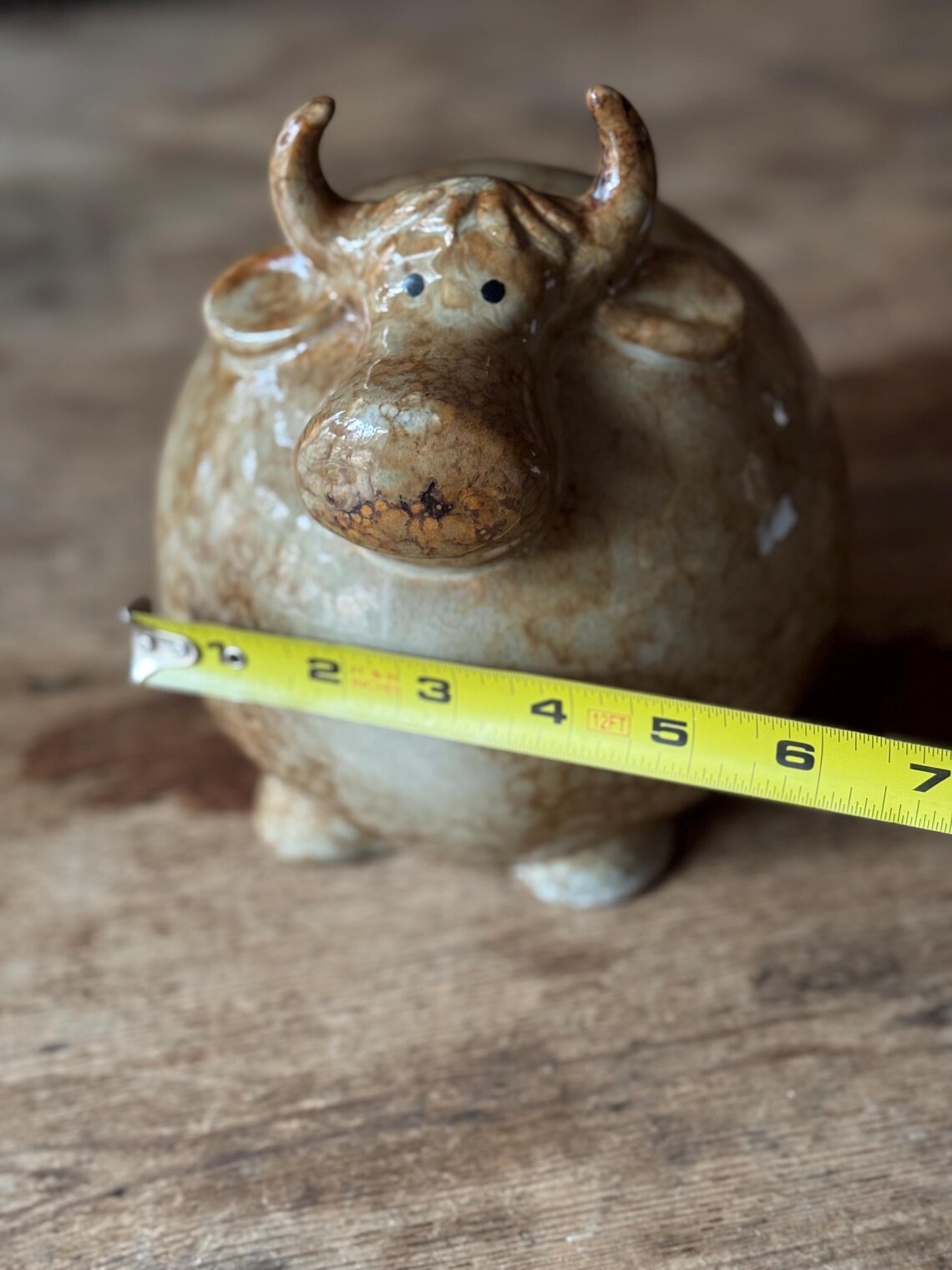 Cottage Core Farm Animals Beige/brown Ceramic Round Duck and Cow - Etsy