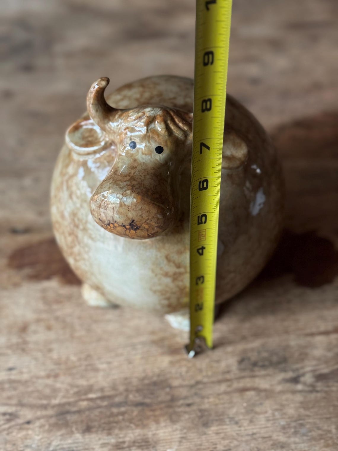 Cottage Core Farm Animals Beige/brown Ceramic Round Duck and Cow - Etsy